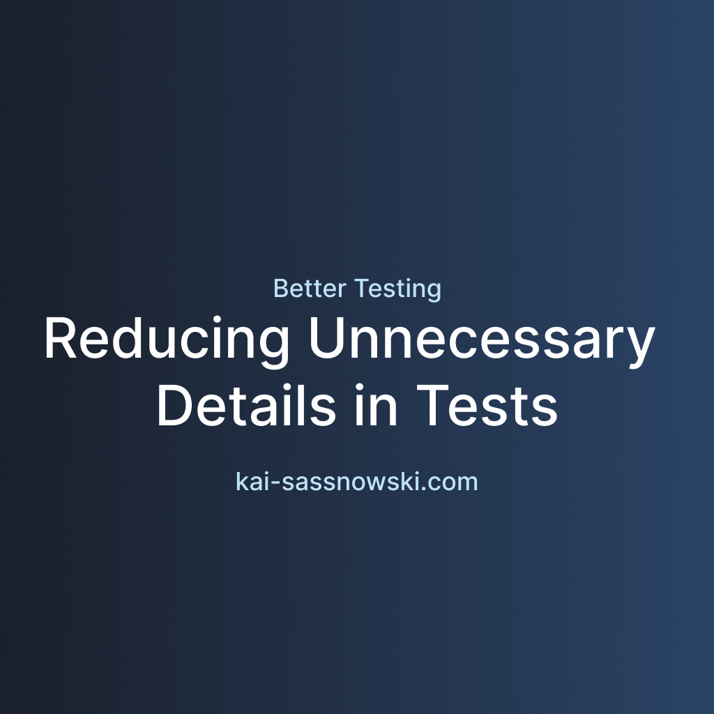 Reducing unnecessary details in tests - on error resume next